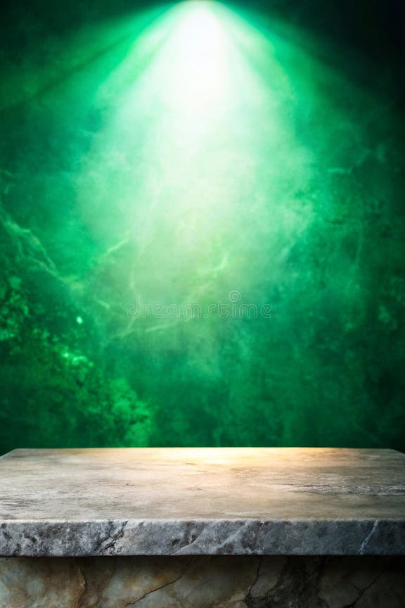 Empty Marble Table with Cement Backdrop for Product Display Stock ...