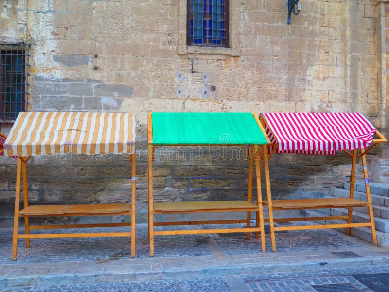 Empty Market Stalls stock image. Image of organic, people - 60625371