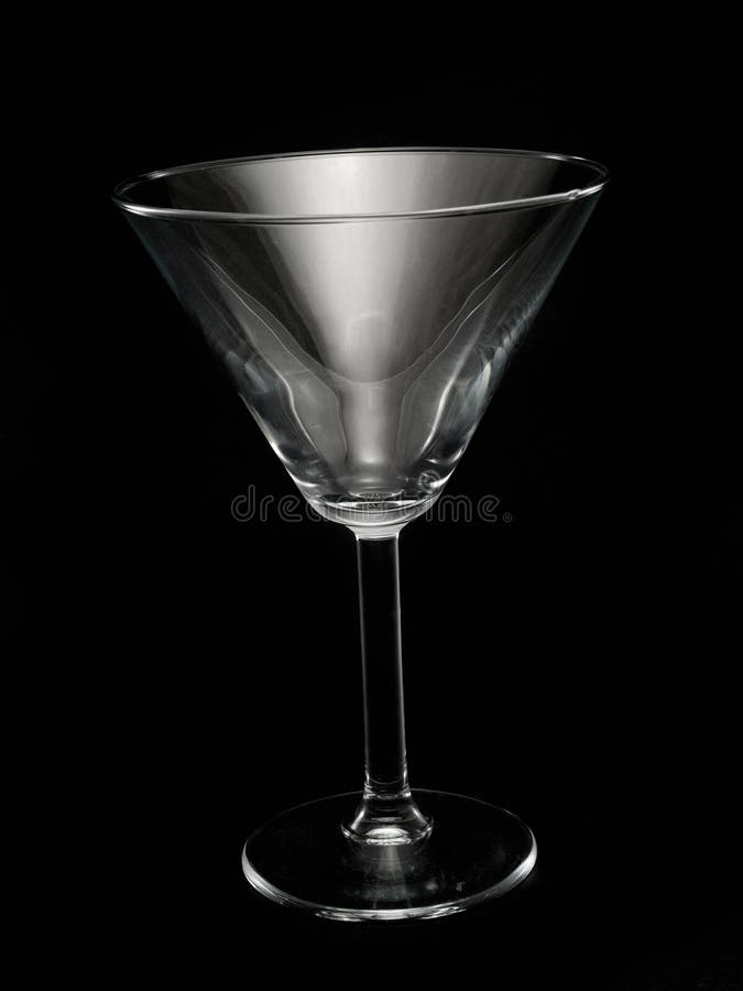 Empty Martini Glass stock image. Image of studio, drink - 49421993