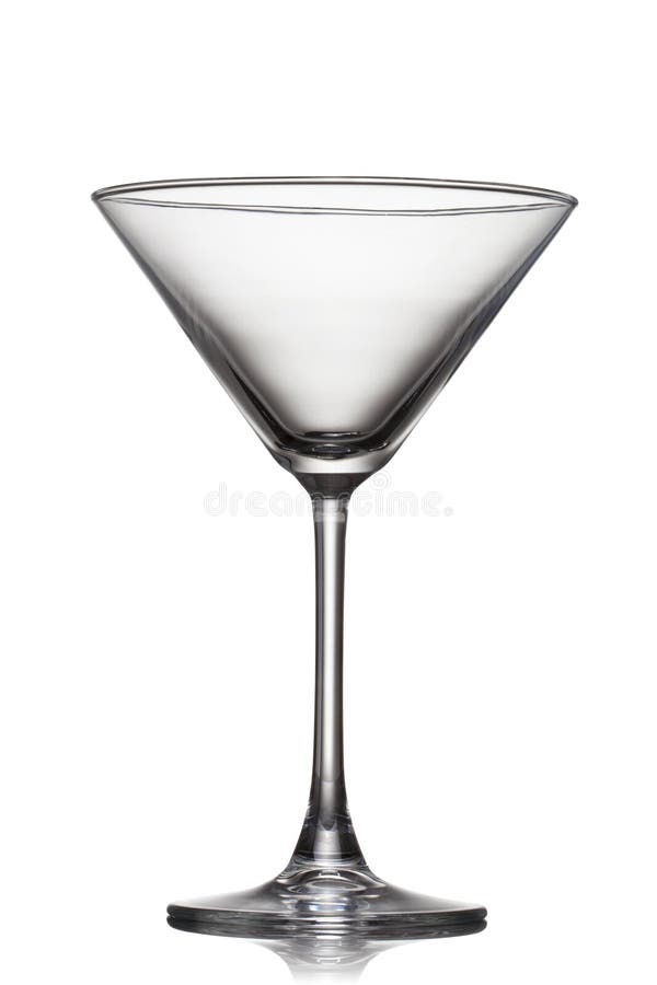Empty and Full Martini Glass with Red Cocktail Stock Image - Image of ...