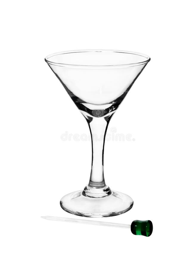 Empty Martini Glass on White Stock Photo - Image of glass, clear: 272456320