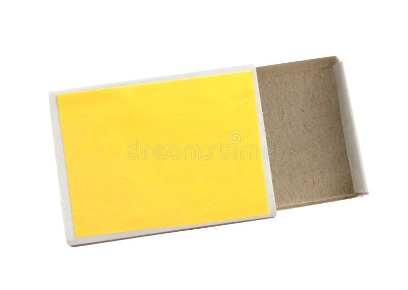 Empty Matchbox on White Background, Top View. Stock Photo - Image of ...