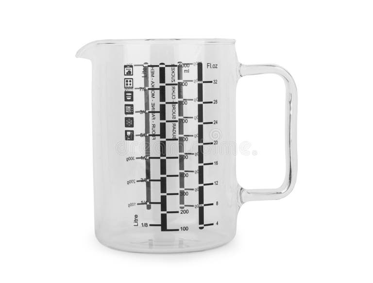 Empty Measuring Cup Isolated on White Background Stock Image - Image of ...