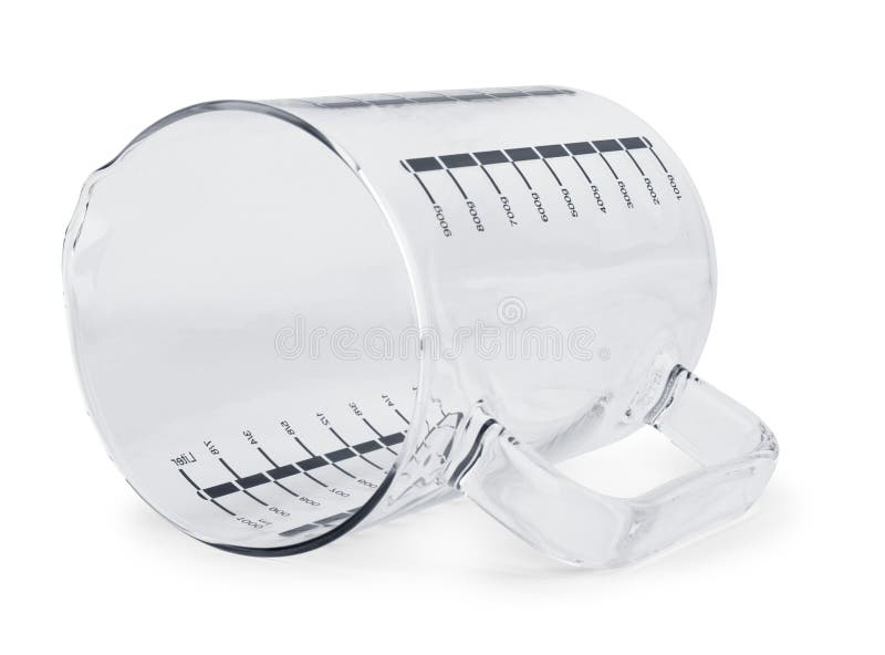 Empty Measuring Cup Isolated on White Background Stock Photo - Image of ...