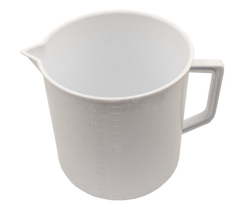 Empty Measuring Cup Isolated on White Stock Image - Image of weight ...