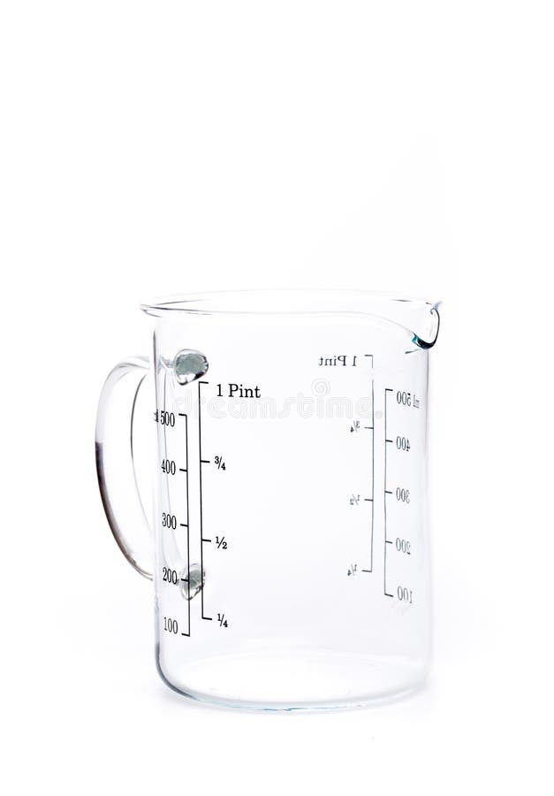 Empty Measuring Cup Isolated on White Background Stock Image - Image of ...