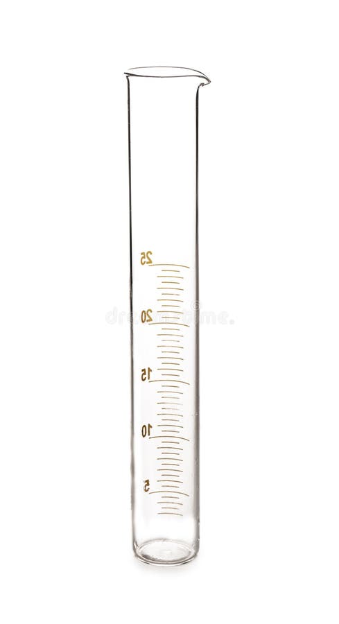 Empty Graduated Cylinder on White Background Stock Image - Image of ...