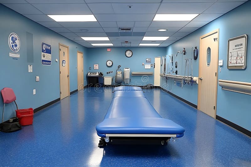 Empty Medical Examination Room Stock Illustration - Illustration of ...