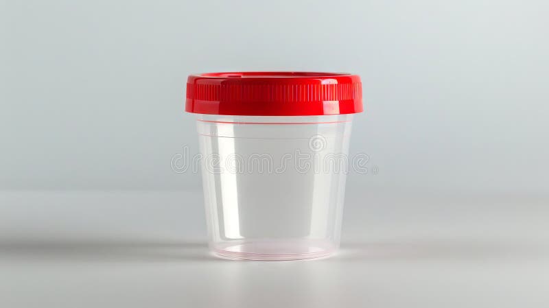 Empty Medical Specimen Container for Urine Analysis. Clear Cup with ...