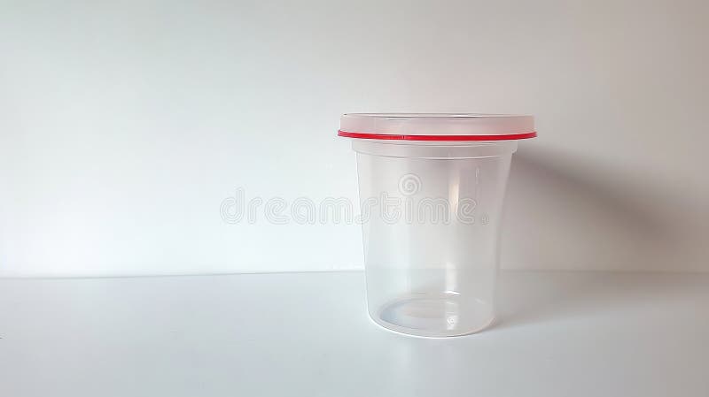 Empty Medical Specimen Container for Urine Analysis. Clear Cup with ...
