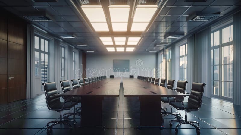 Empty meeting room stock illustration. Illustration of room - 324834959
