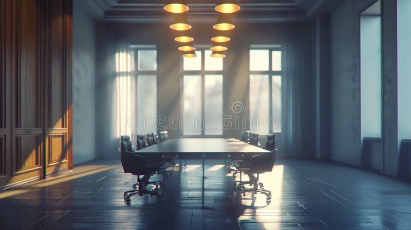 Empty meeting room stock illustration. Illustration of work - 324834976