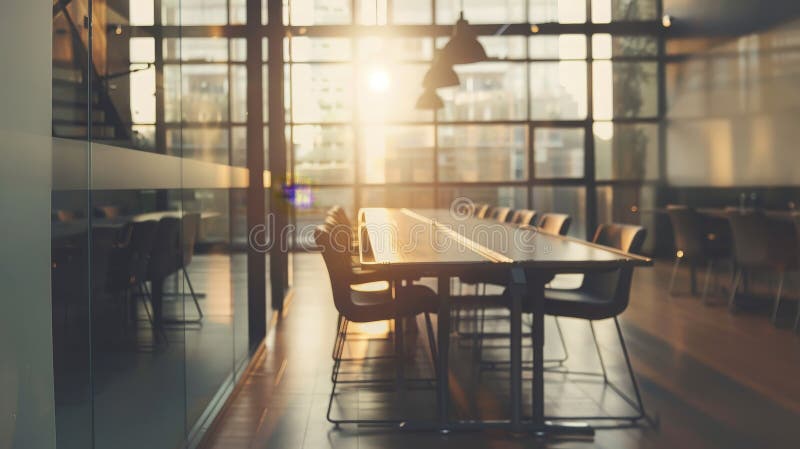 Empty Meeting Room in Office. Generative Ai Stock Illustration - Illustration of corporate ...