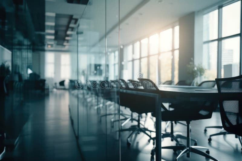 Empty Meeting Room in Office.Generative AI Stock Illustration - Illustration of work, conference ...