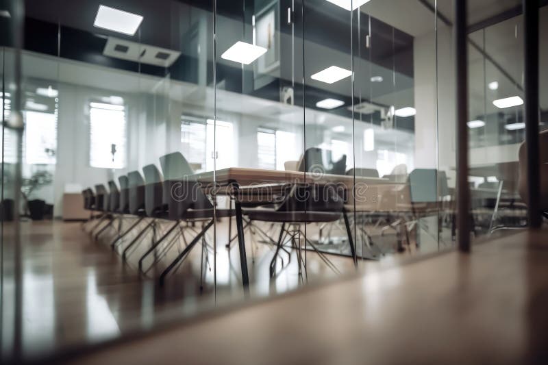 Empty Meeting Room in Office.Generative AI Stock Illustration - Illustration of projector ...