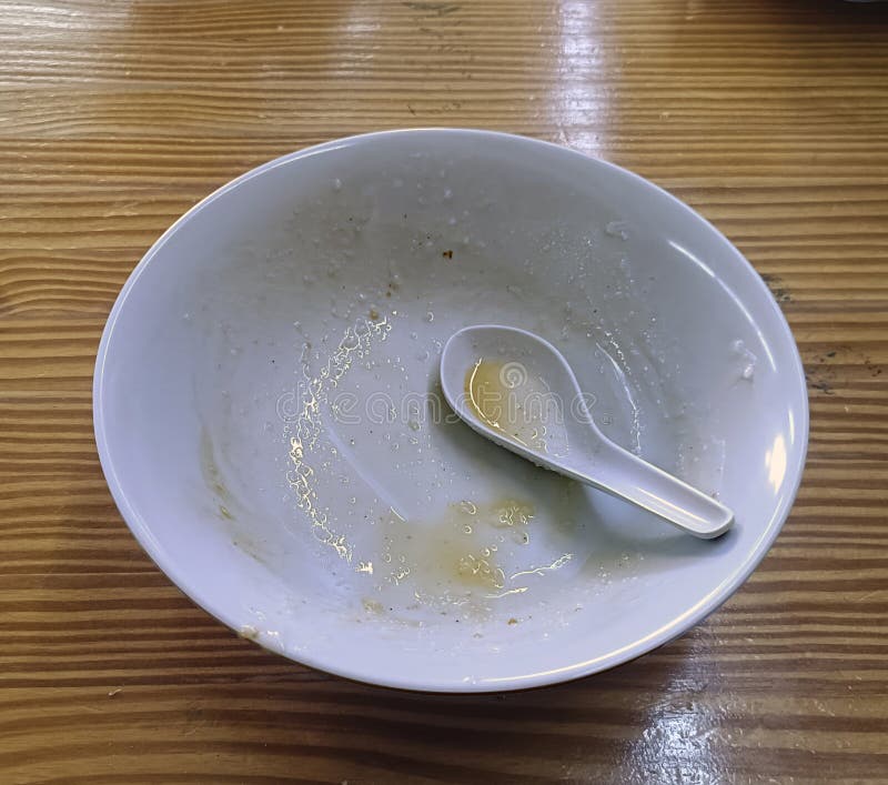 Empty Melamine Bowl of Rice Porridge Stock Illustration - Illustration ...