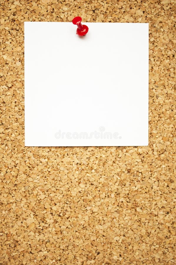 Empty Memo Note on Cork Board Stock Image - Image of information ...