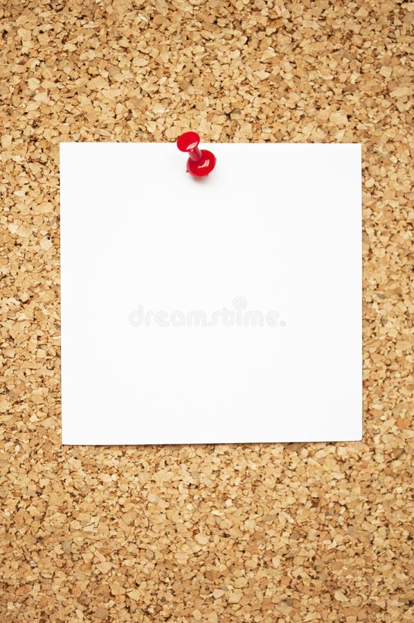Empty Memo Note on Cork Board Stock Image - Image of cork ...