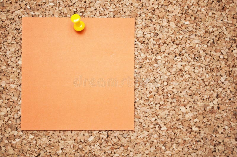 Empty Memo Note on Cork Board Stock Photo - Image of fastener, board ...