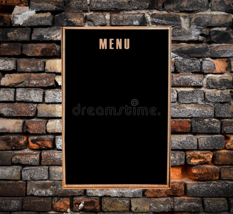 Empty menu board cutout stock image. Image of empty, square - 5496997