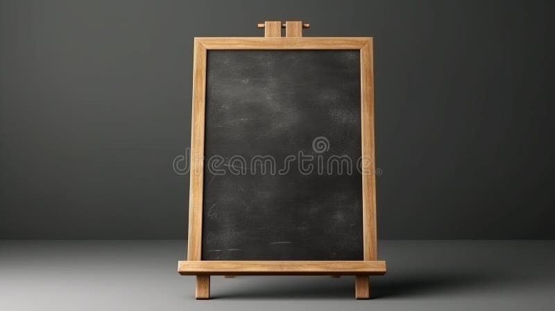 Empty Menu Board Stand. Generative Ai Stock Photo - Image of school ...