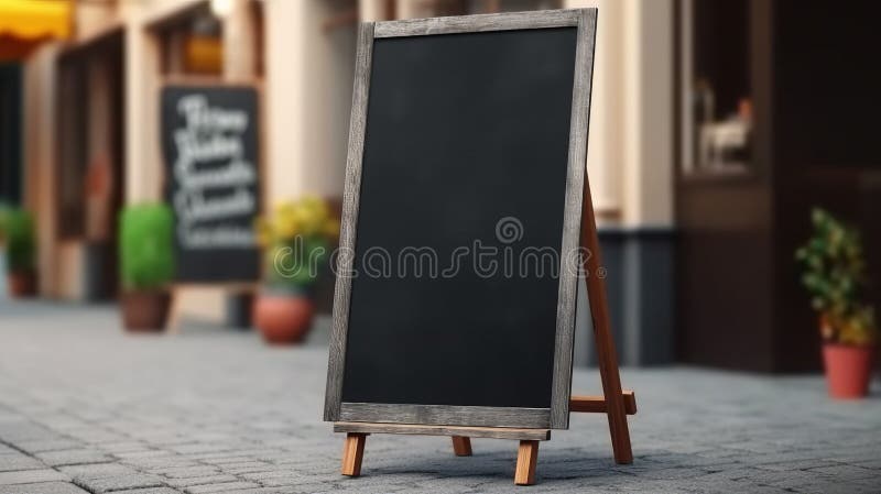 Empty Menu Board Stand. Generative Ai Stock Photo - Image of banner ...