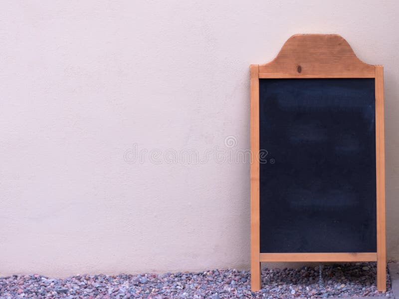 Empty Menu Board Standing on the Street Stock Image - Image of blank ...