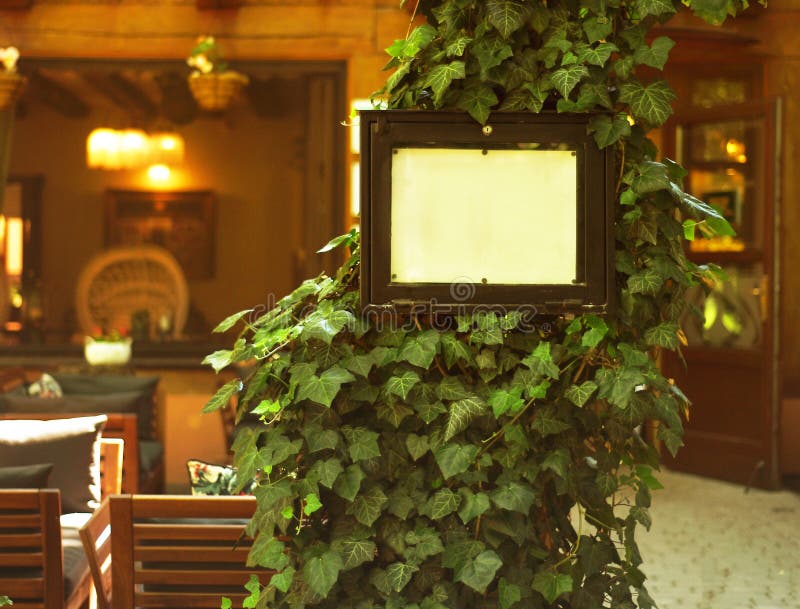 Empty Menu Board Standing on the Street Stock Image - Image of ...