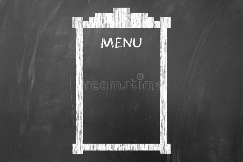 Empty Menu Concept on Blackboard Stock Photo - Image of empty, sign ...