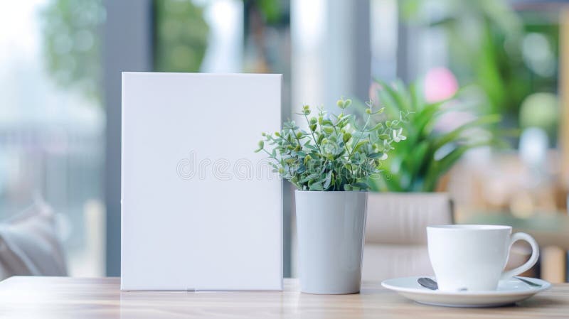 Empty Menu on Table for Showcasing Designs Stock Illustration ...