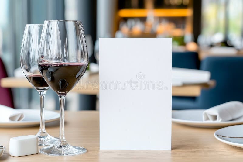 Empty Menu at an Upscale Restaurant with Sophisticated Table ...