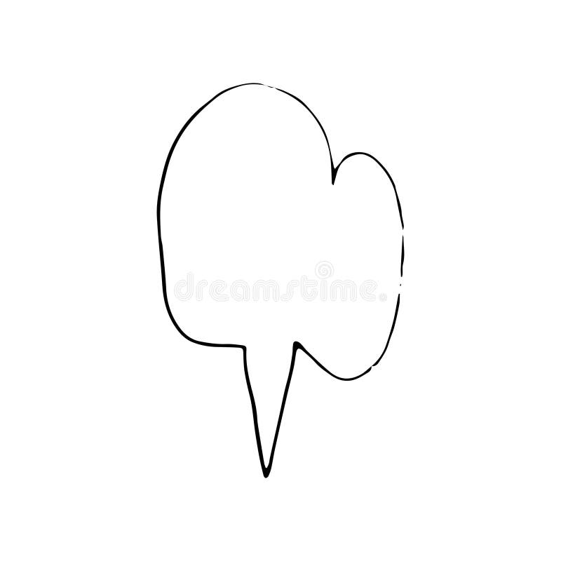Empty Message Bubble on White Background Vector Illustration Stock ...