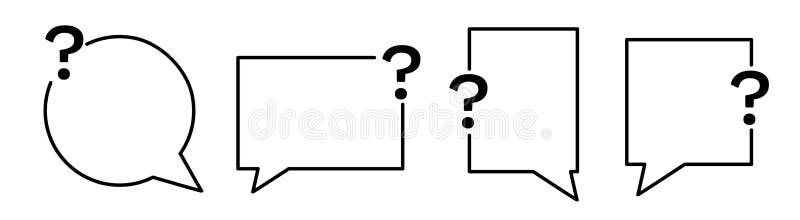Empty Message with Question Mark. Minimalistic Question Borders without ...