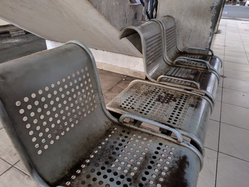 Empty Metal Bench, Rusty Bench Stock Photo - Image of landscape ...