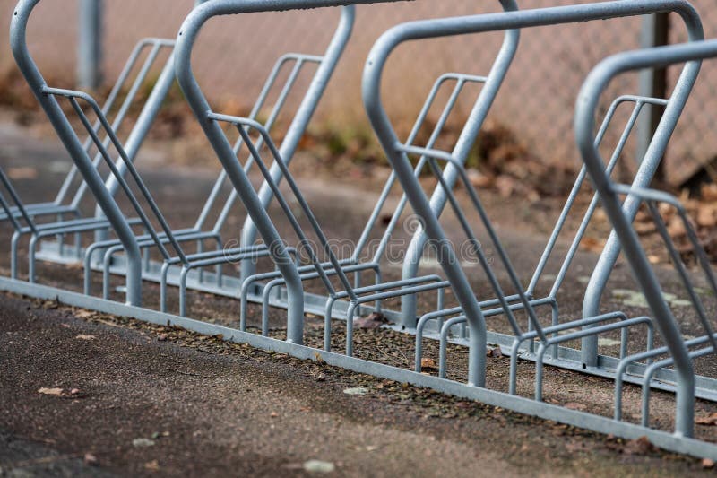 Empty Metal Bicycle Rack Outdoor Setting Stock Photos - Free & Royalty ...
