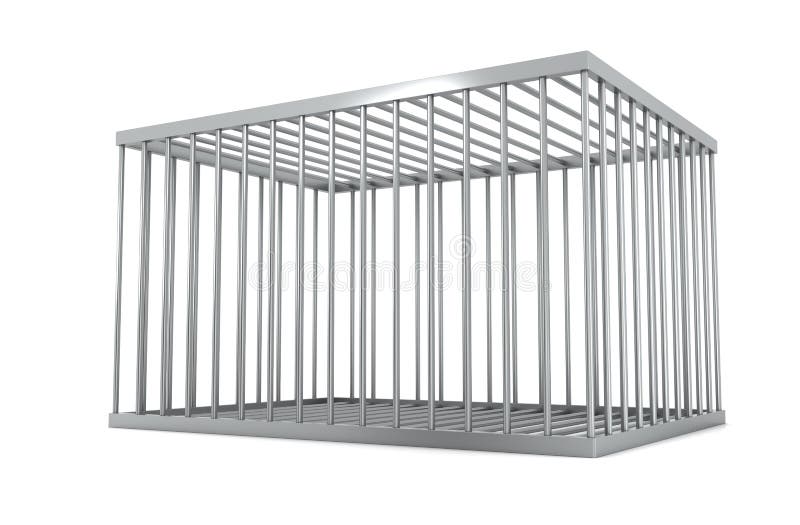 Empty metal cage stock illustration. Illustration of background - 30068798