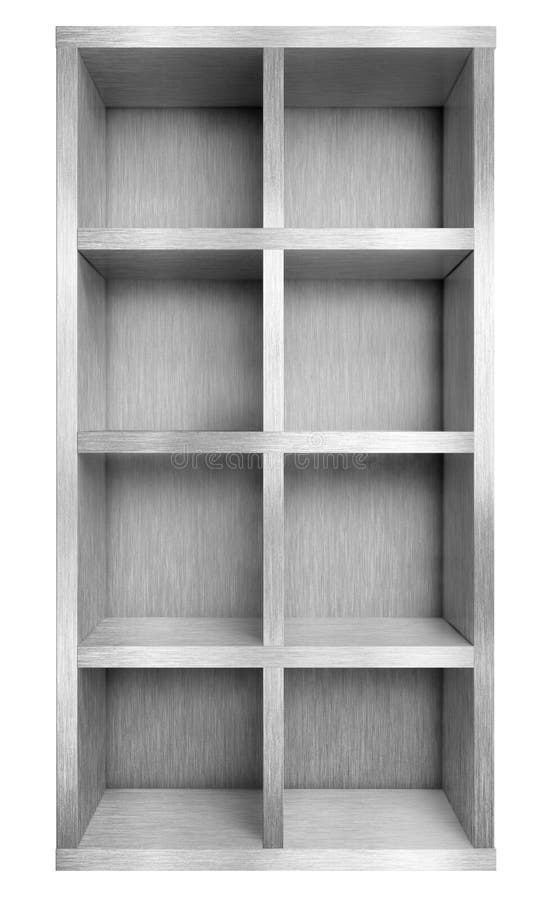 Empty Metal Case or Shelf Isolated 3d Illustration Stock Photo - Image ...