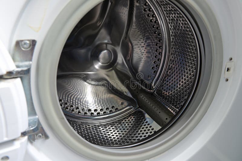 Metal Drum of the Washing Machine. Stock Image - Image of dryer, empty ...