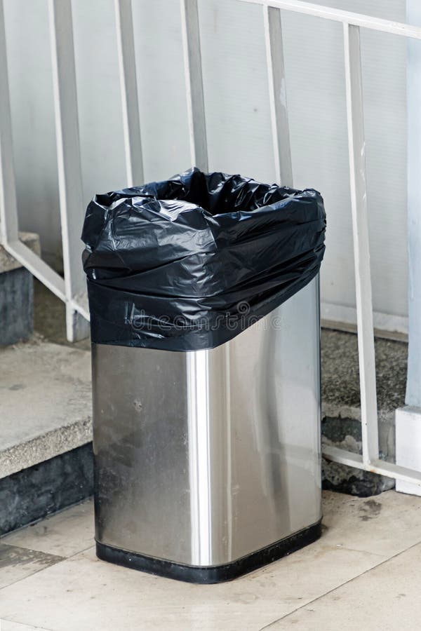 Empty garbage bin outside stock photo. Image of recycle - 328308054
