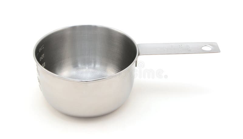 Empty metal measuring cup stock image. Image of utensil - 59503923