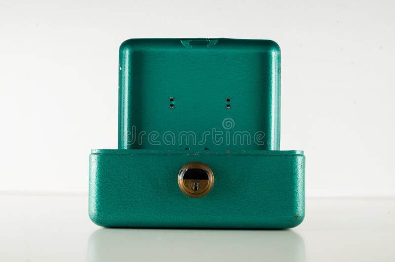 Empty Metal Money Security Box Stock Image - Image of protect ...