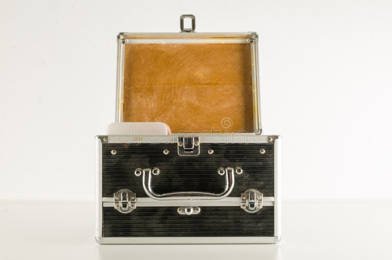 Empty Metal Money Security Box Isolated Stock Photo - Image of storage ...