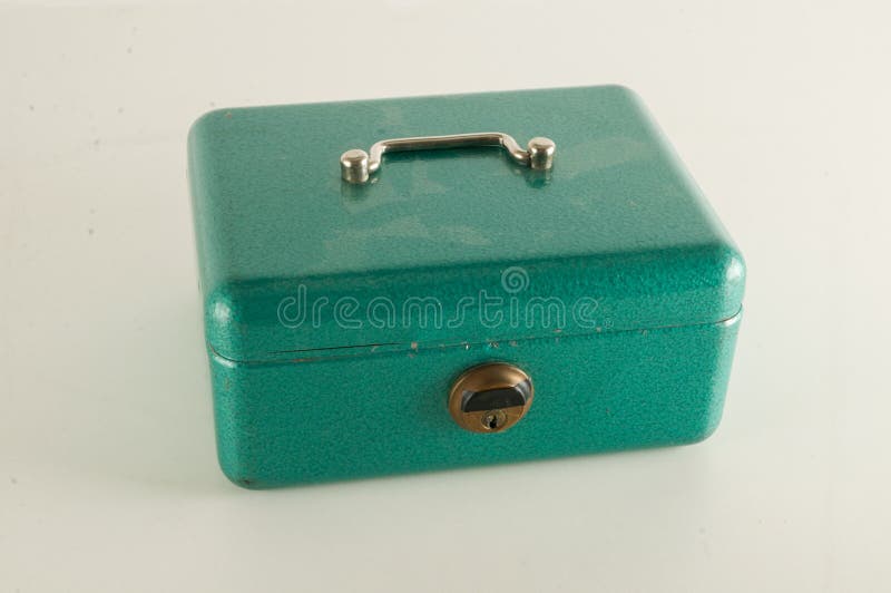 Empty Metal Money Security Box Isolated Stock Photo - Image of bank ...