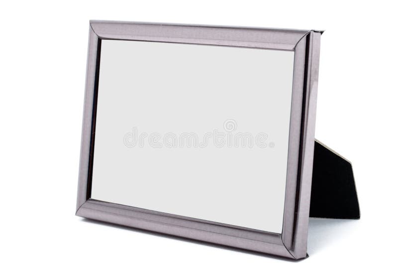 Empty Metal Picture Frame Isolated Stock Image - Image of frame, empty ...