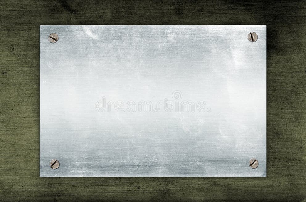 Empty Metal Plate stock illustration. Illustration of shiny - 1934253