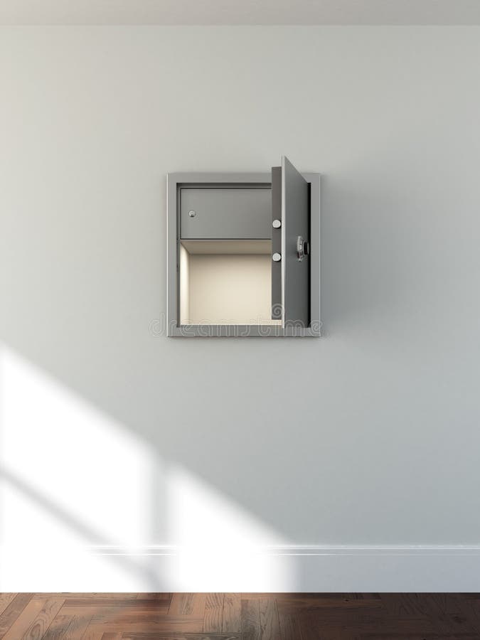 Empty Storage Unit with Opened Door Stock Illustration - Illustration ...