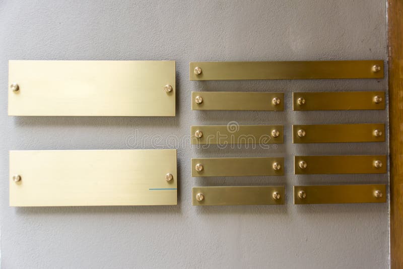 Empty metal sign stock photo. Image of wall, template - 69640938