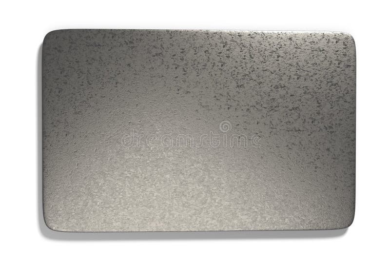 Empty Metal Sign Plate Isolated on White, 3d Illustration Stock ...