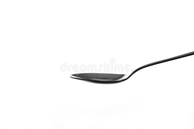 Empty metal spoon stock image. Image of studio, measure - 228912261