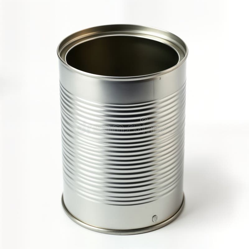 Empty Metal Tin on White Background. Food Preservation Container ...